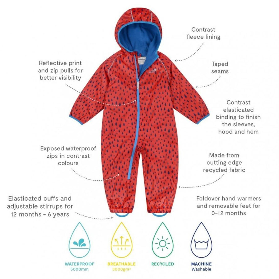 Fleece Lined Puddle Suit | Kids All In One | LittleLife